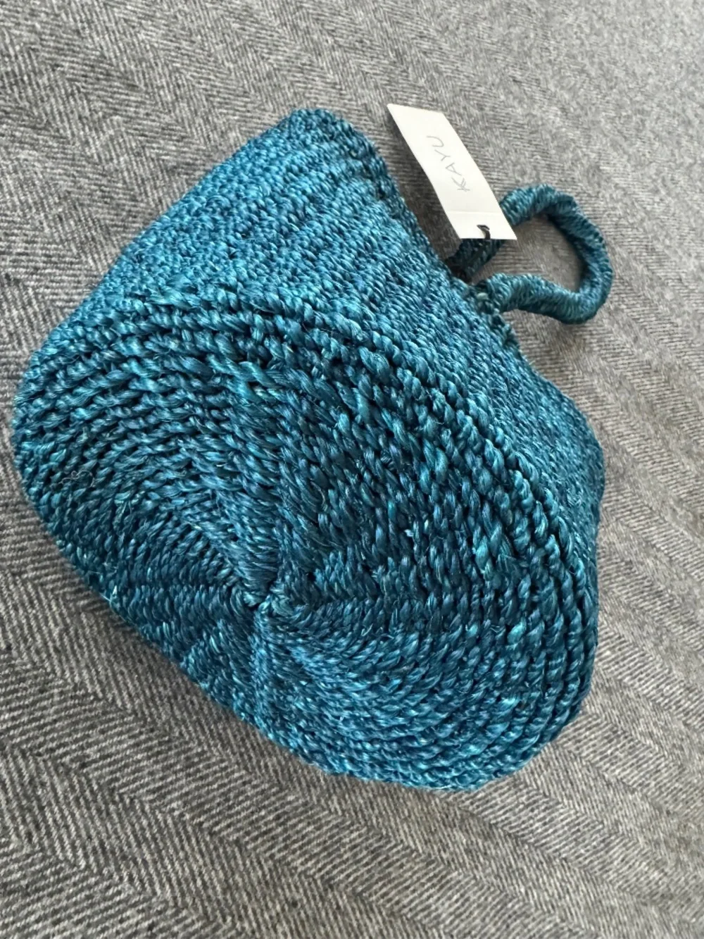 Kayu | Bags | Nwt Kayu Design Meriah Blue Woven Mini Straw Tote A ...